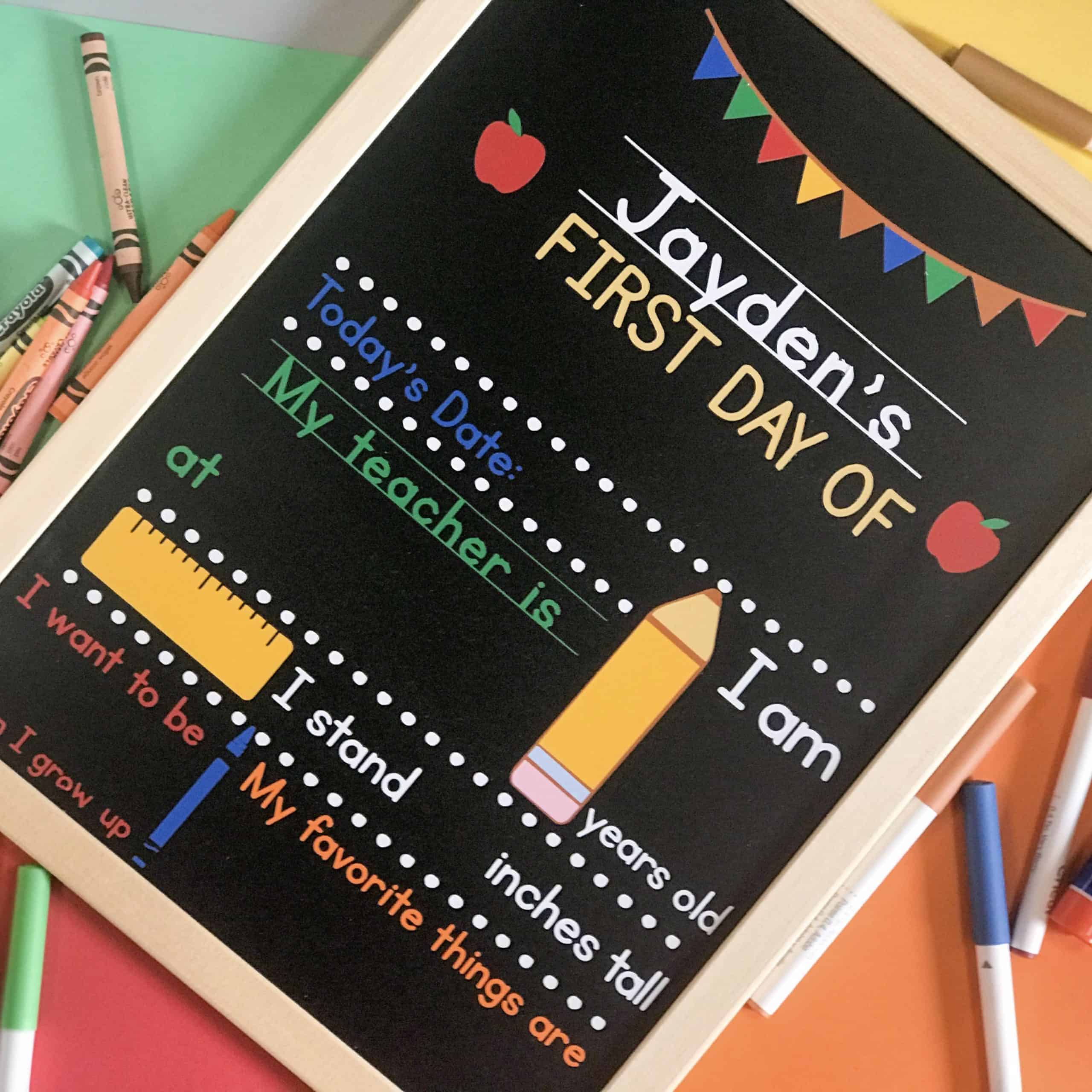 DIY School Milestone Signs - The Bearded Housewife