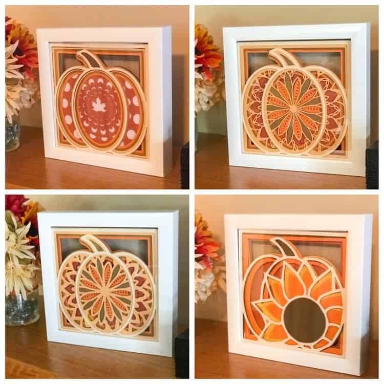 3D Pumpkin Shadow Boxes - The Bearded Housewife