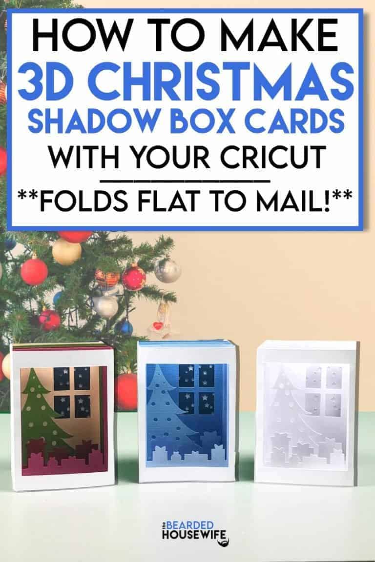 Easy 3D Christmas Shadow Box Cards - The Bearded Housewife