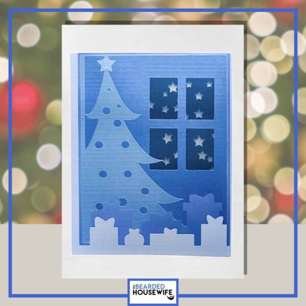 Easy 3D Christmas Shadow Box Cards - The Bearded Housewife