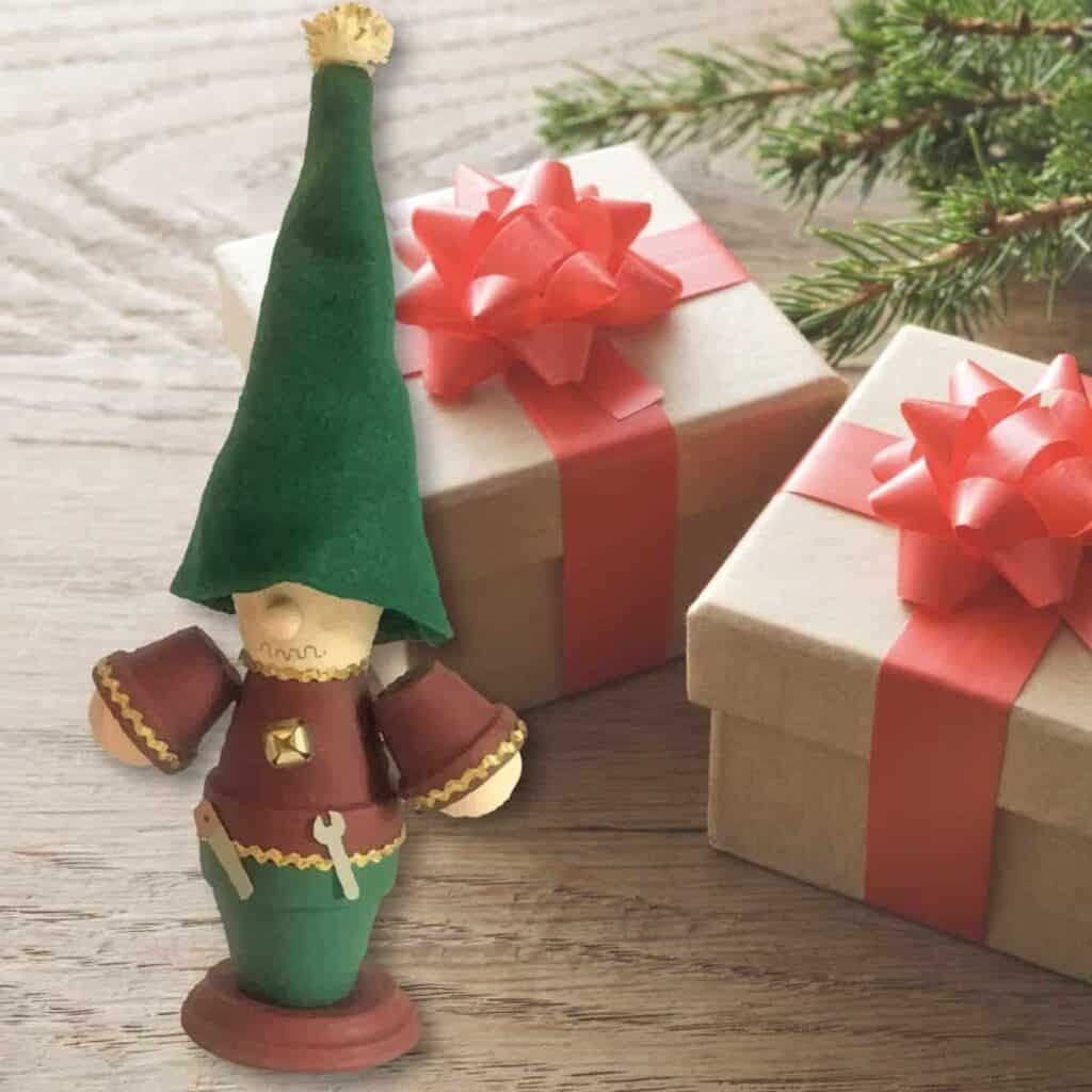 DIY Clay-Pot Elf Figurines - The Bearded Housewife