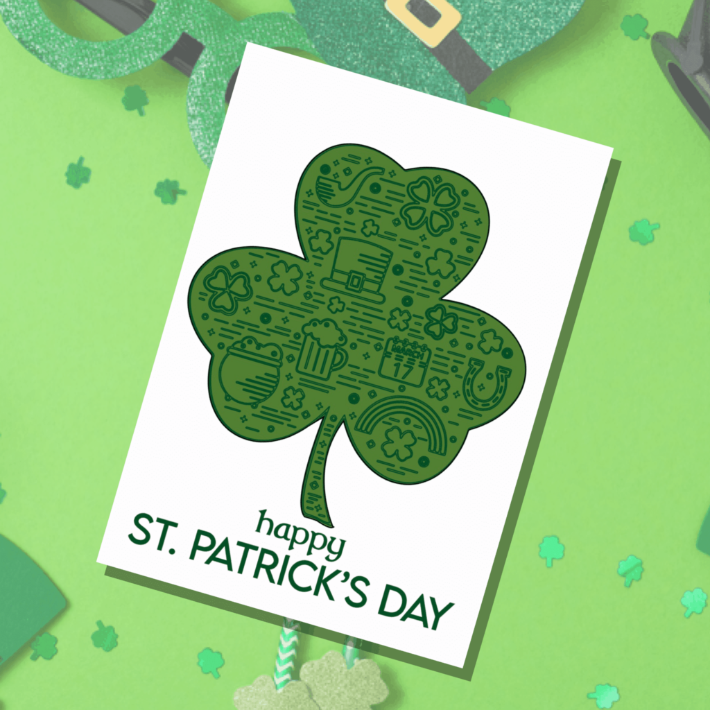 Shamrock Cutout Cards - The Bearded Housewife