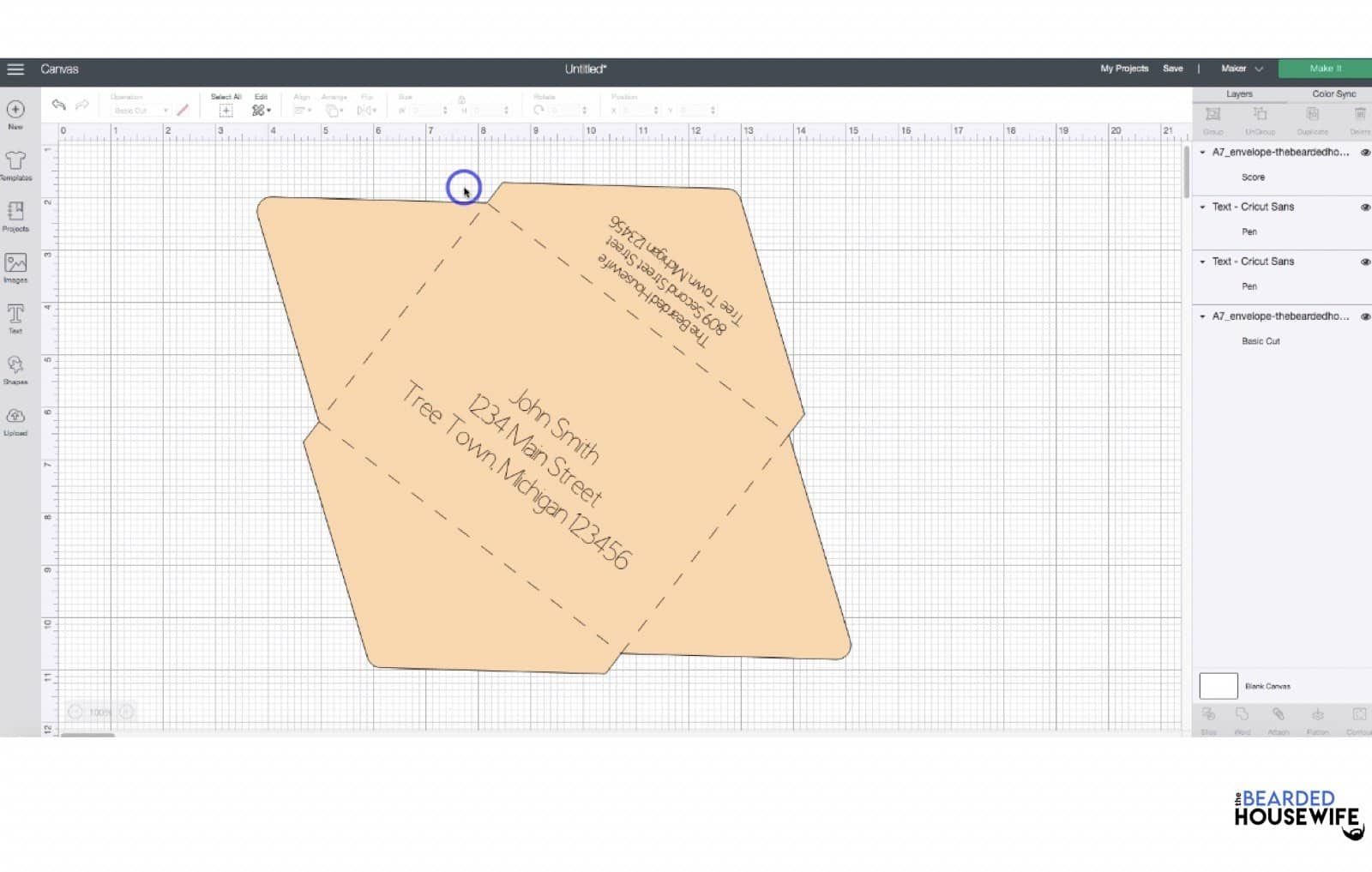Addressing Envelopes on Your Cricut - The Bearded Housewife