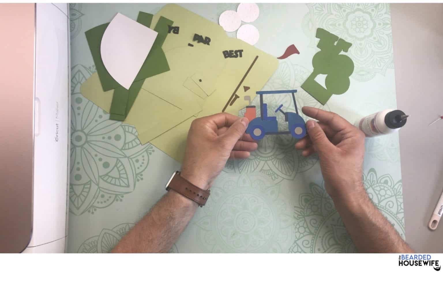 Golf Cart Box Cards for Father's Day - The Bearded Housewife