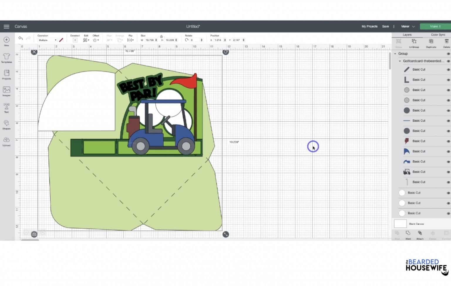 Golf Cart Box Cards for Father's Day - The Bearded Housewife