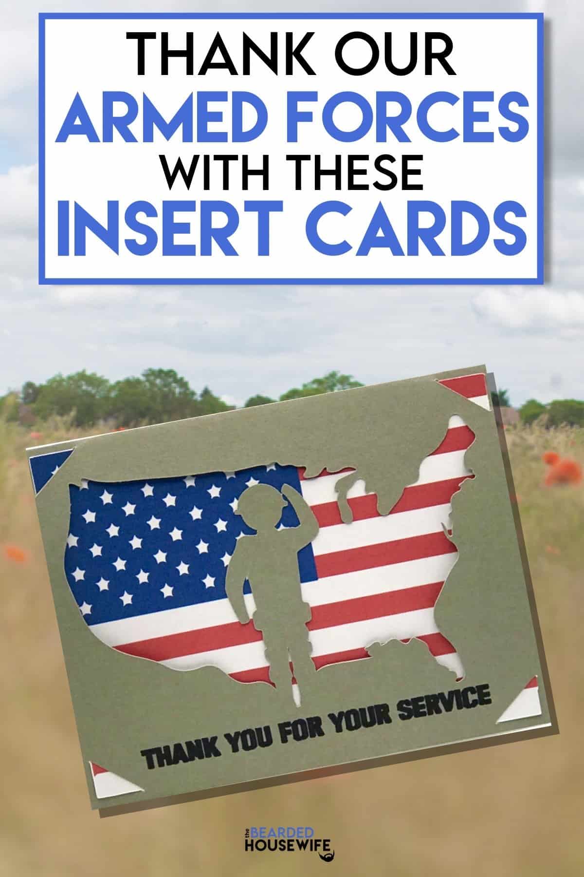 Thank You For Your Service Insert Cards - The Bearded Housewife