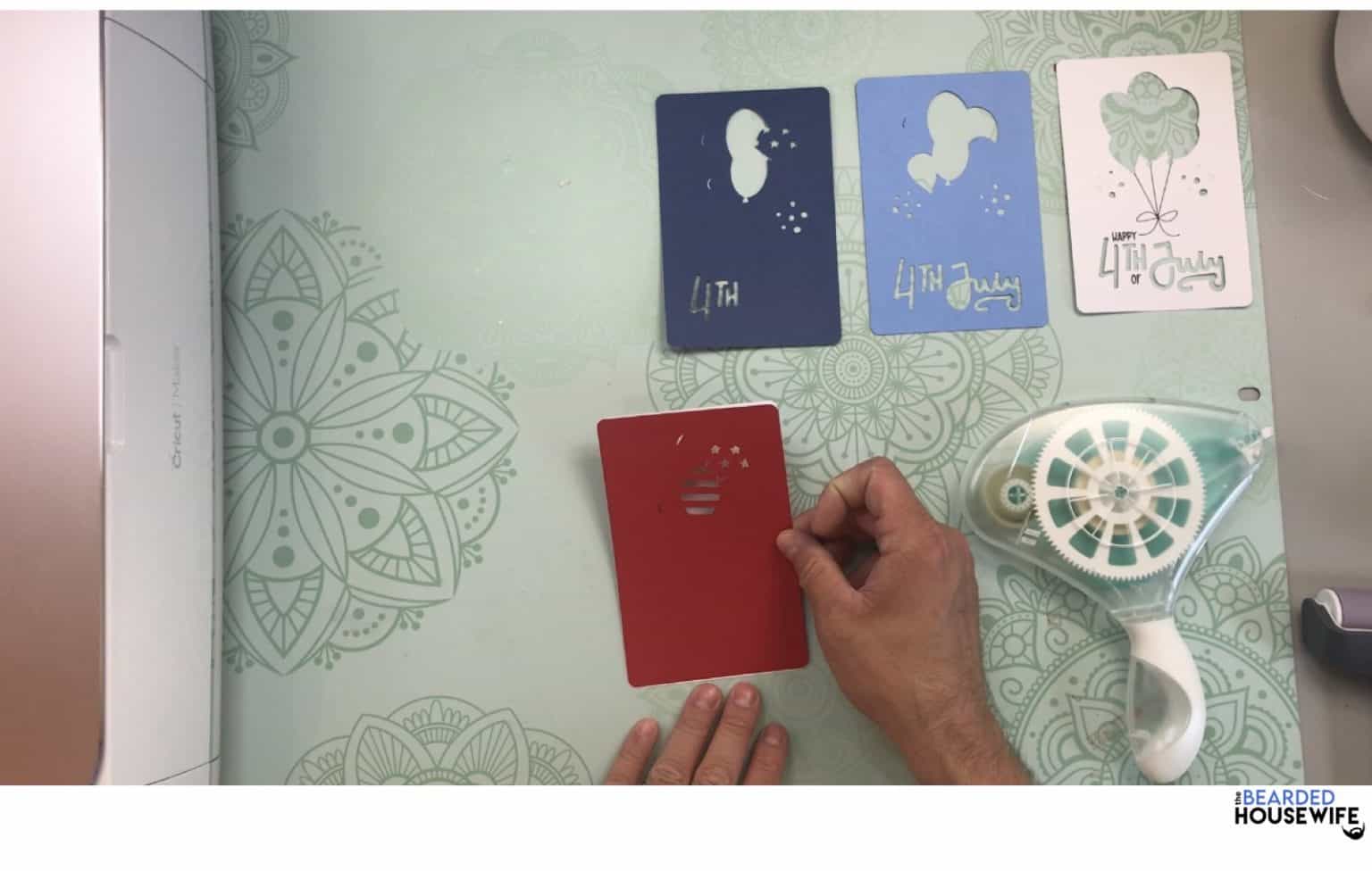 Stacked Fourth of July Cards - The Bearded Housewife