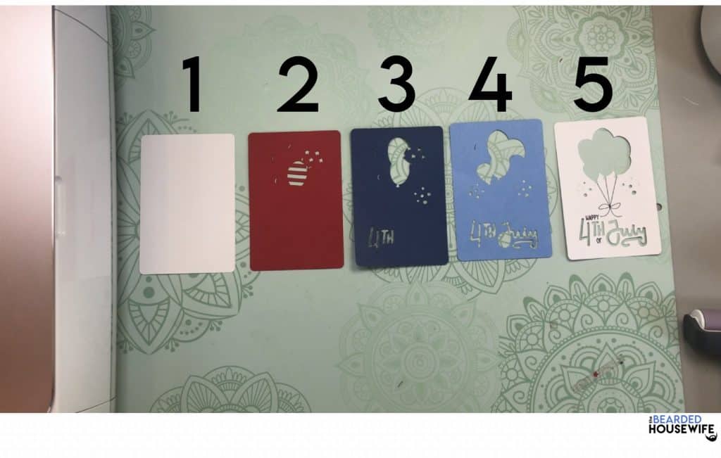 Stacked Fourth of July Cards - The Bearded Housewife