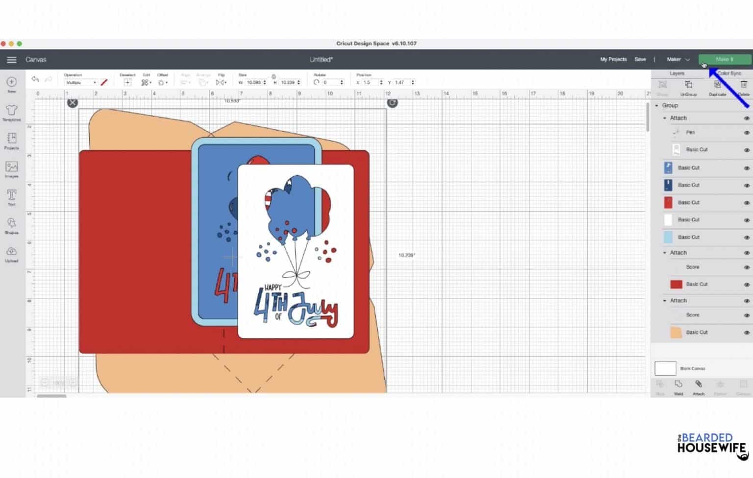 Stacked Fourth of July Cards - The Bearded Housewife