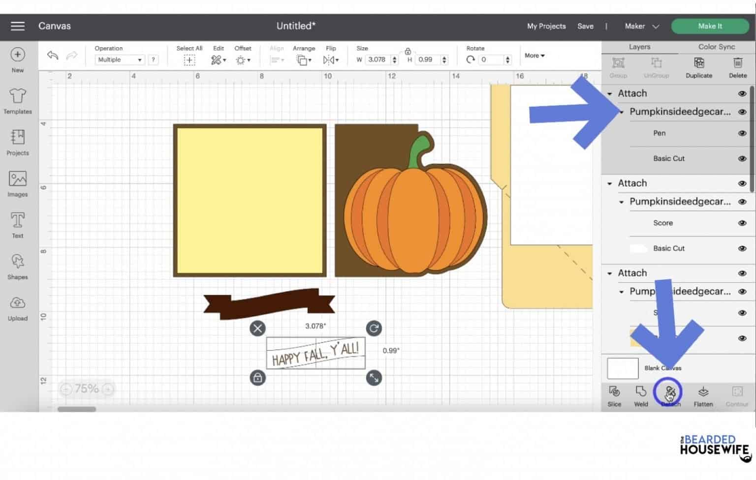 How to Use the Operation Menu in Cricut Design Space - The Bearded ...