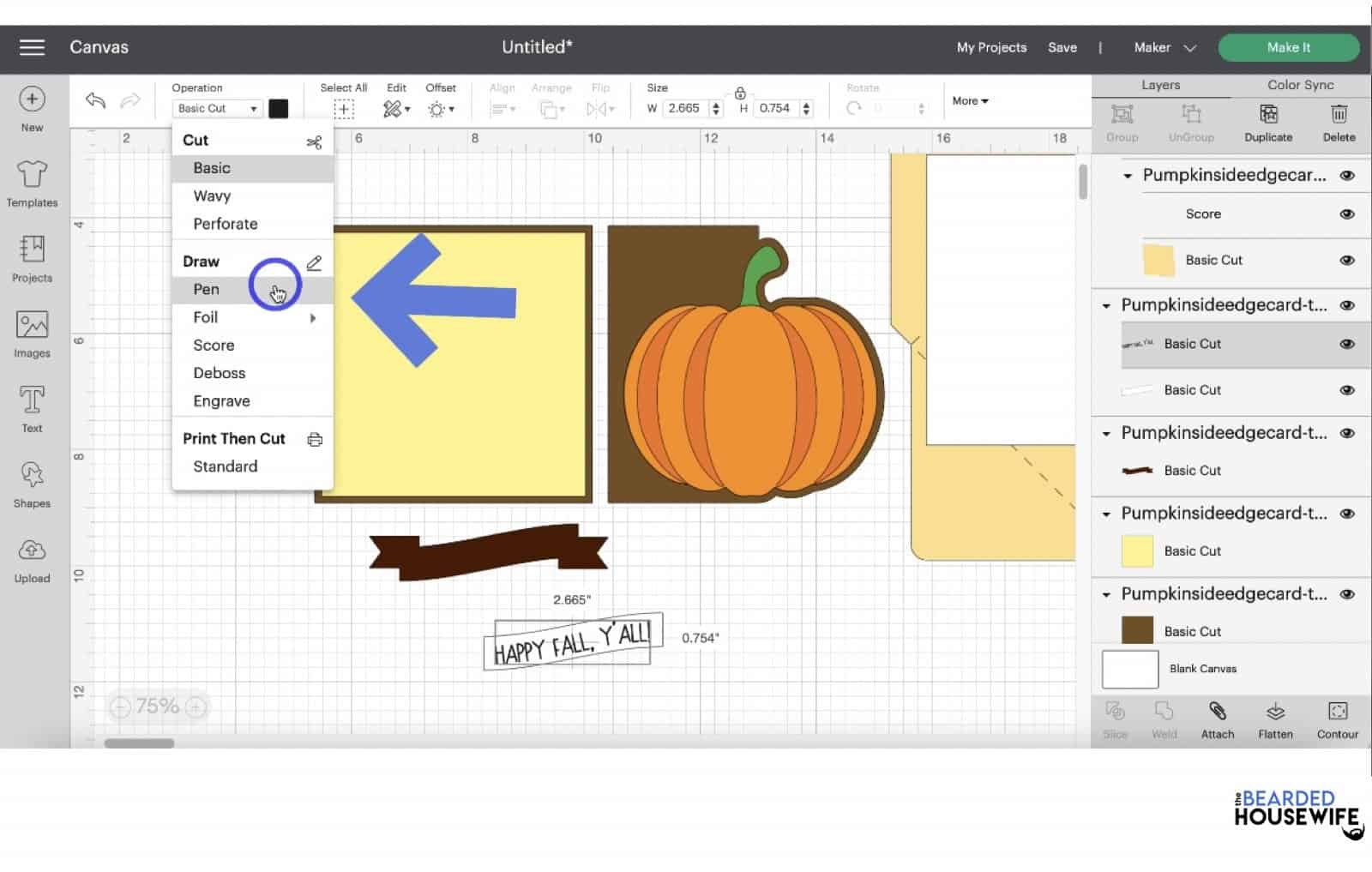 How to Use the Operation Menu in Cricut Design Space - The Bearded ...
