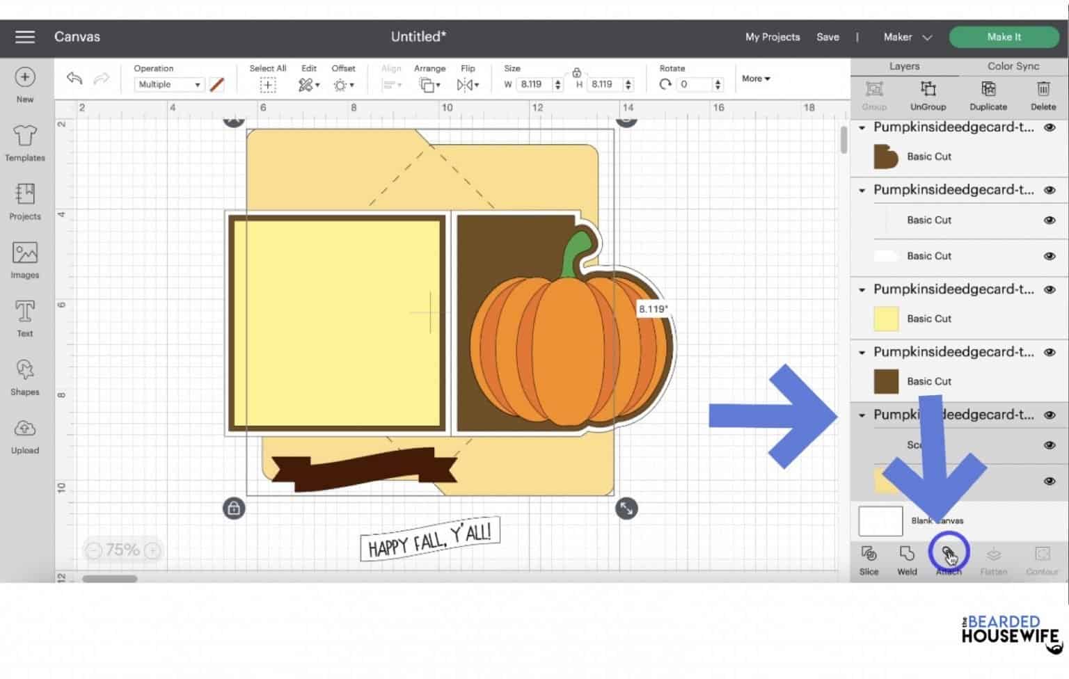 How to Use the Operation Menu in Cricut Design Space - The Bearded ...