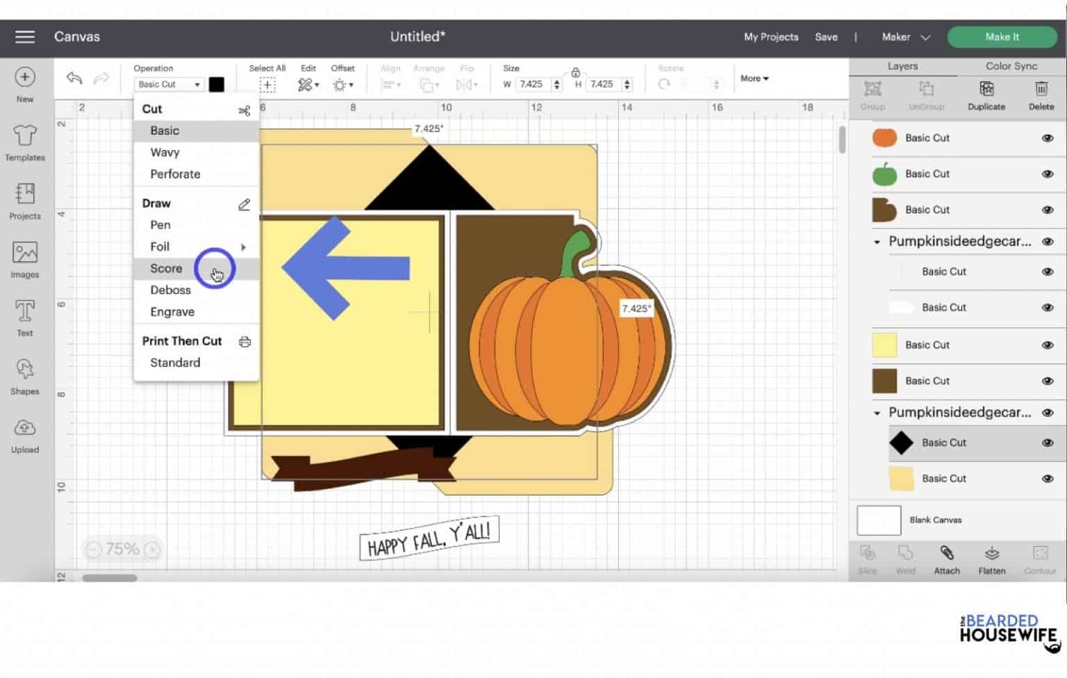 How to Use the Operation Menu in Cricut Design Space - The Bearded ...