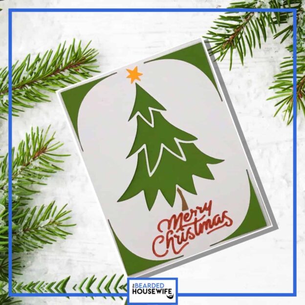 Learn to Make Easy Christmas Tree Insert Cards - The Bearded Housewife