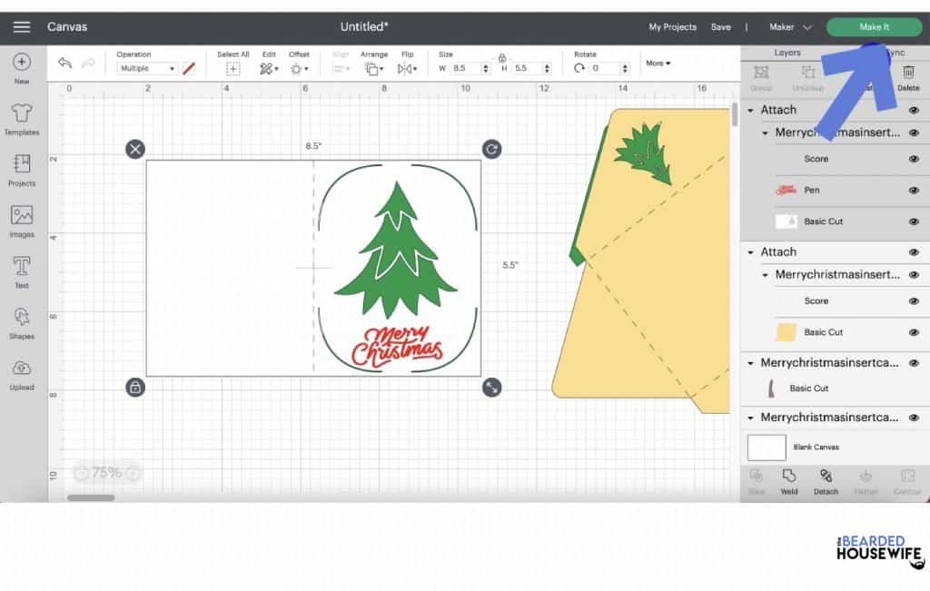 Learn to Make Easy Christmas Tree Insert Cards - The Bearded Housewife