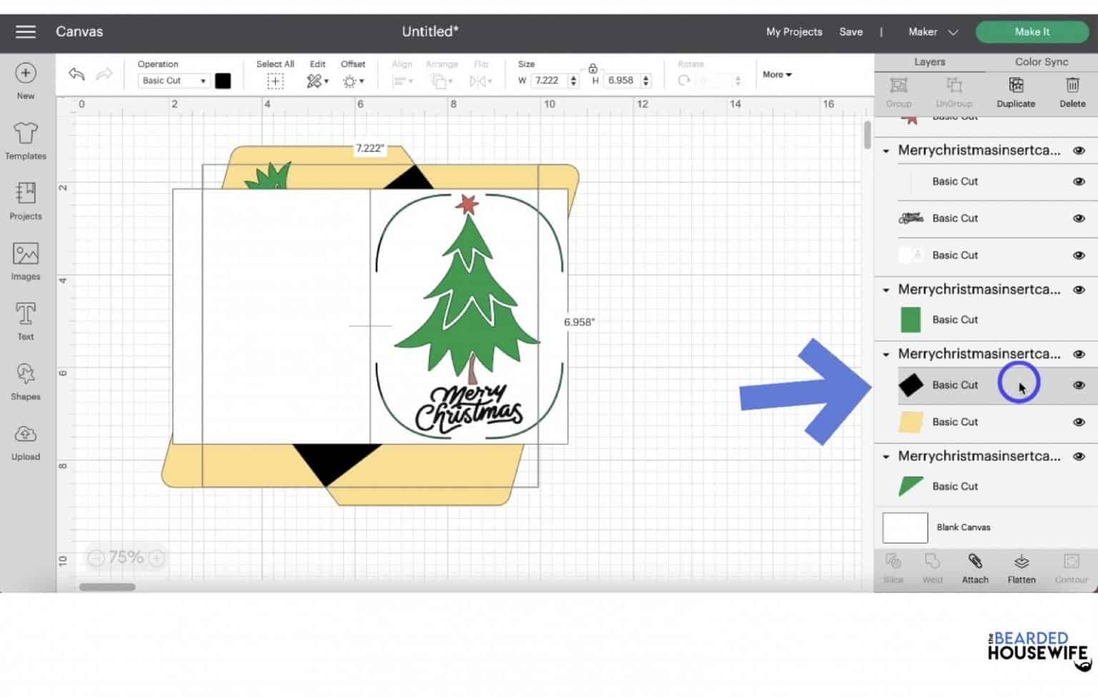 Learn to Make Easy Christmas Tree Insert Cards - The Bearded Housewife