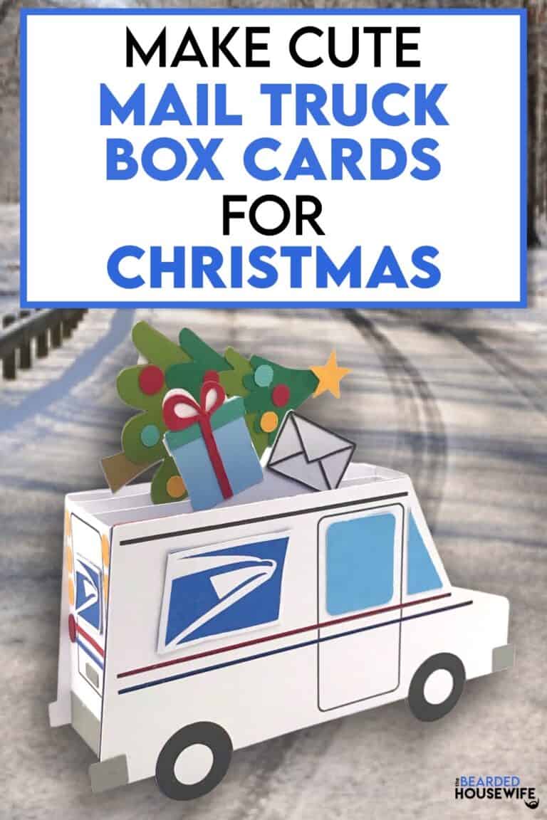 How to Make Mail Truck Box Cards for Christmas - The Bearded Housewife