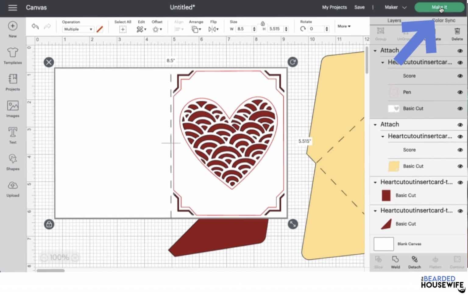 How to Make a Heart Cutout Insert Card - The Bearded Housewife