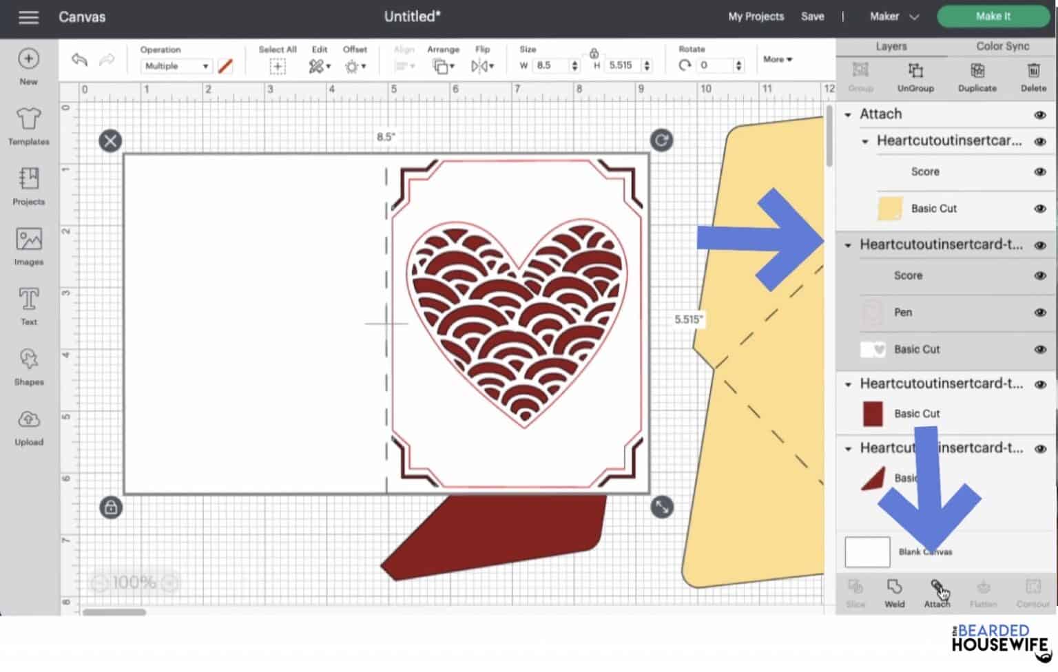 How to Make a Heart Cutout Insert Card - The Bearded Housewife