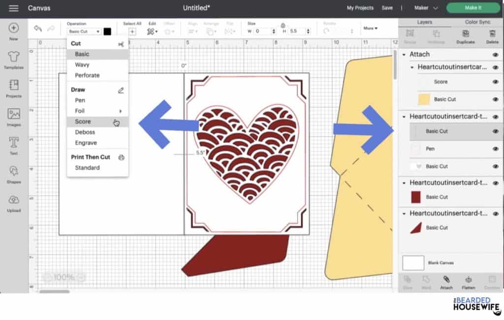How to Make a Heart Cutout Insert Card - The Bearded Housewife