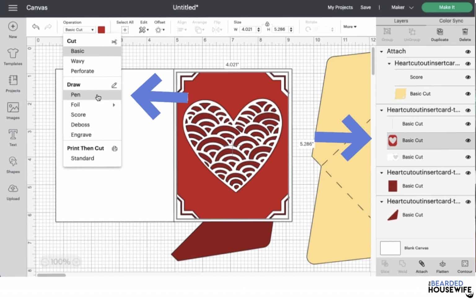 How to Make a Heart Cutout Insert Card - The Bearded Housewife