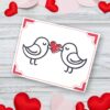 How to Make Cute Love Birds Insert Cards for Valentine's Day - The ...