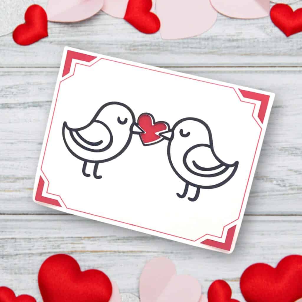How to Make Cute Love Birds Insert Cards for Valentine's Day - The ...