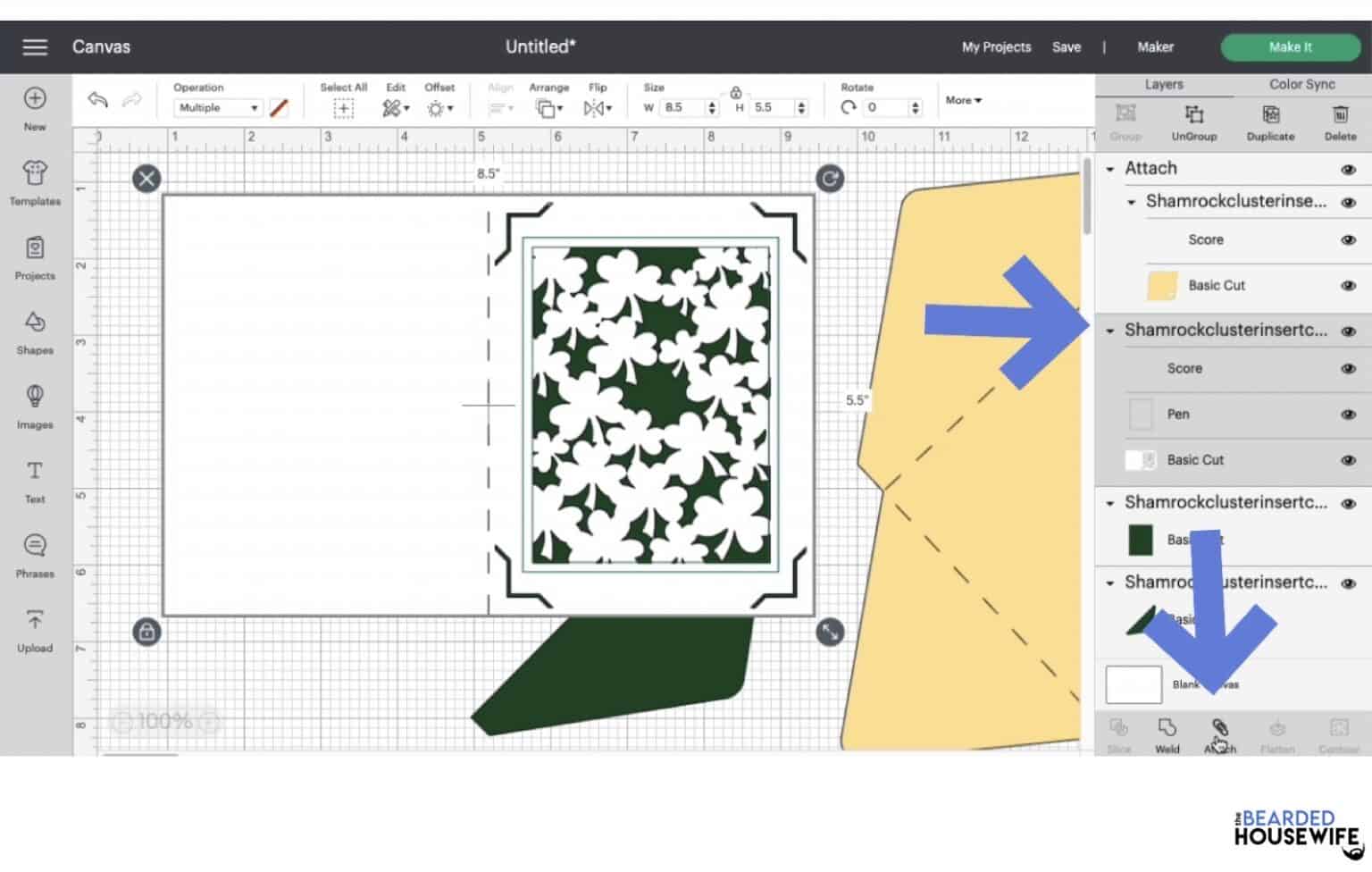How to Make Shamrock Insert Cards - The Bearded Housewife
