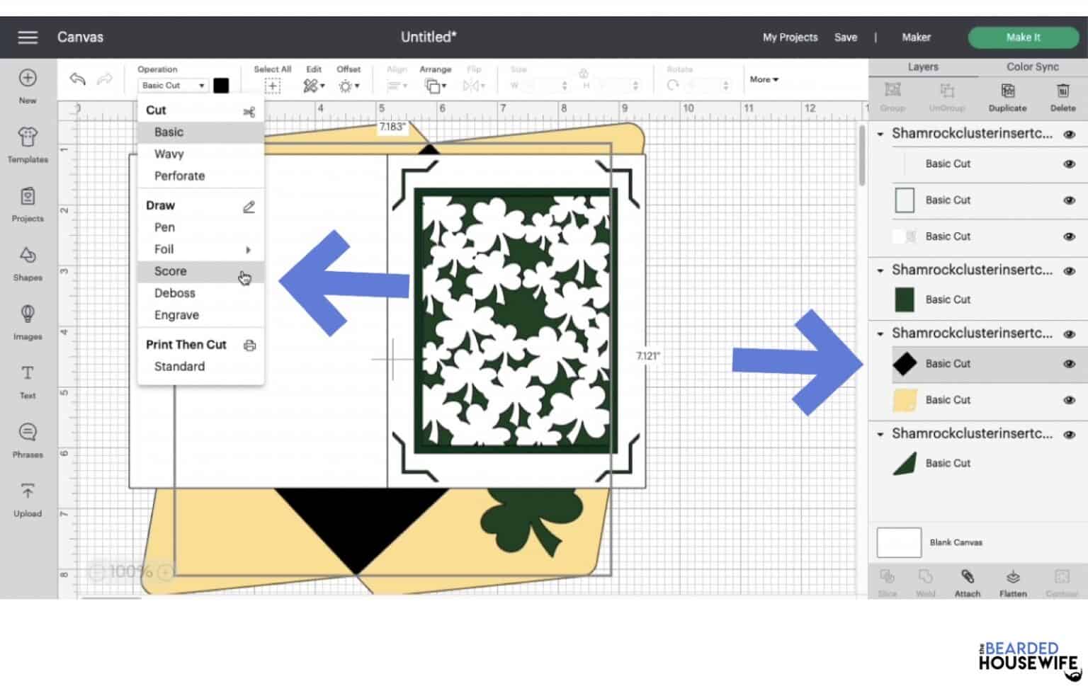 How to Make Shamrock Insert Cards - The Bearded Housewife