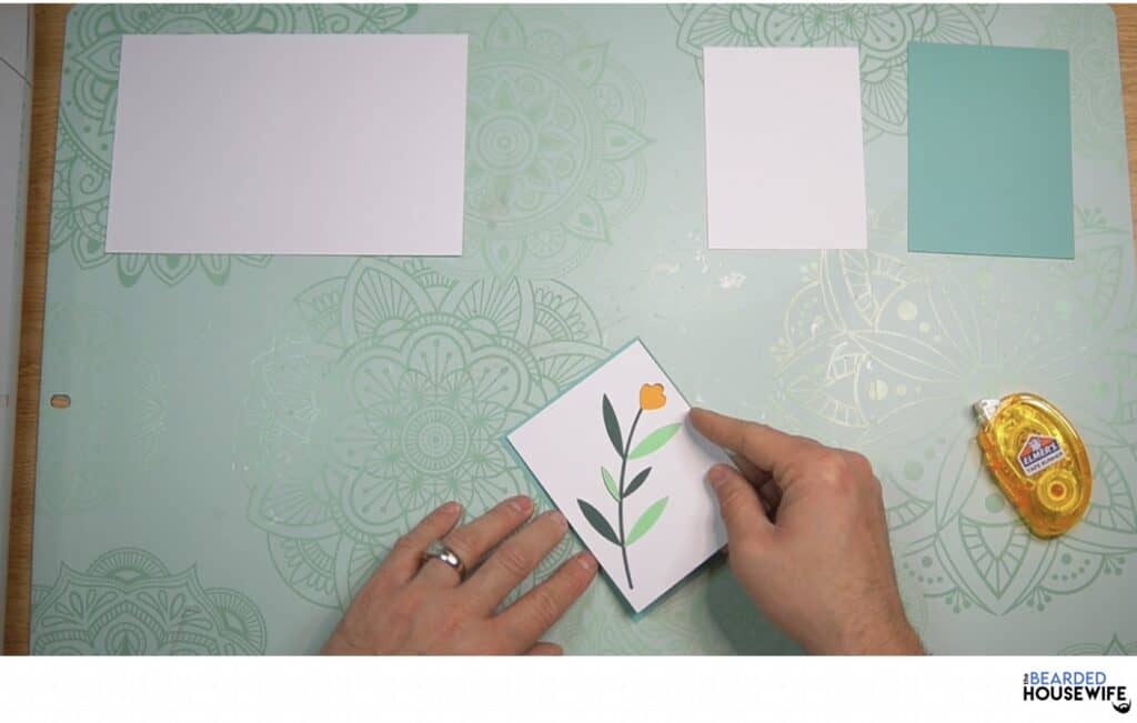 How to Make Simple Stacked Flower Cards - The Bearded Housewife
