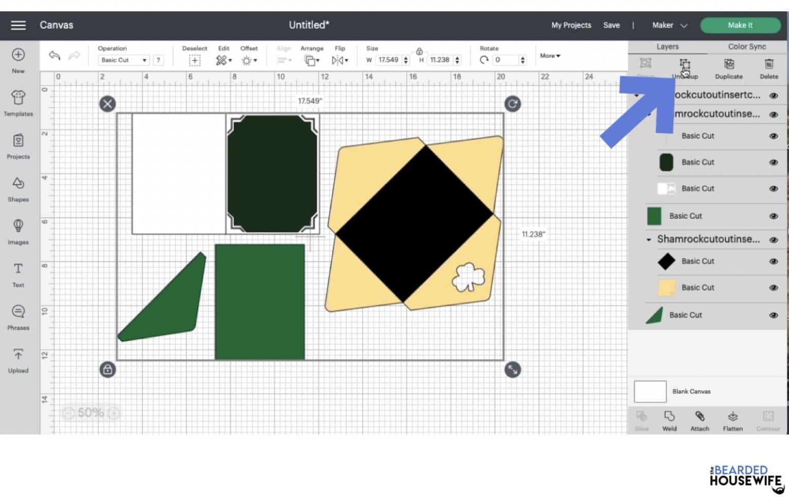 How to Make Shamrock Cutout Insert Cards - The Bearded Housewife