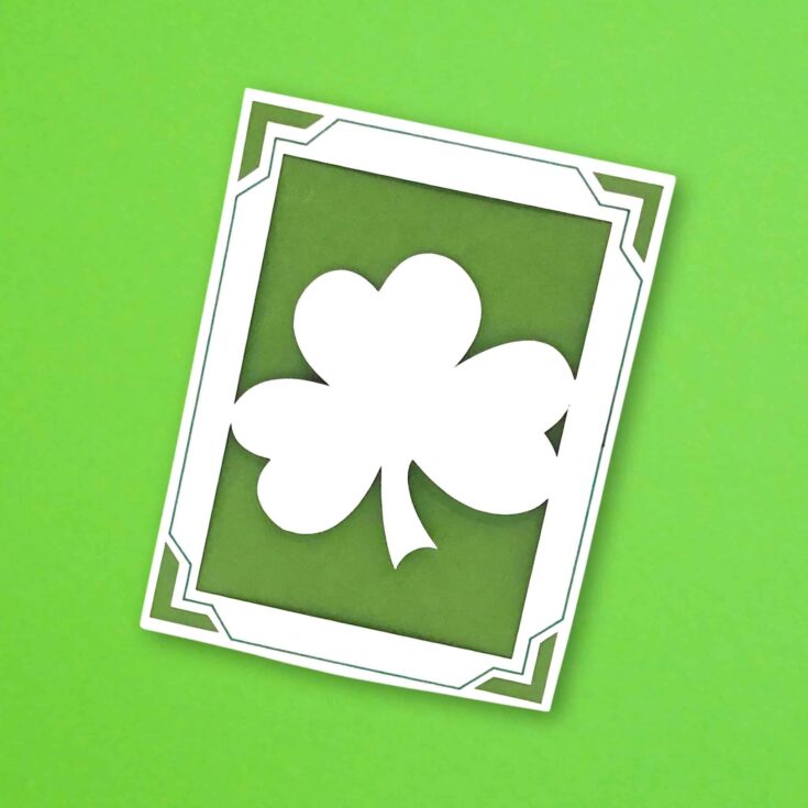 How to Make Shamrock Cutout Insert Cards - The Bearded Housewife