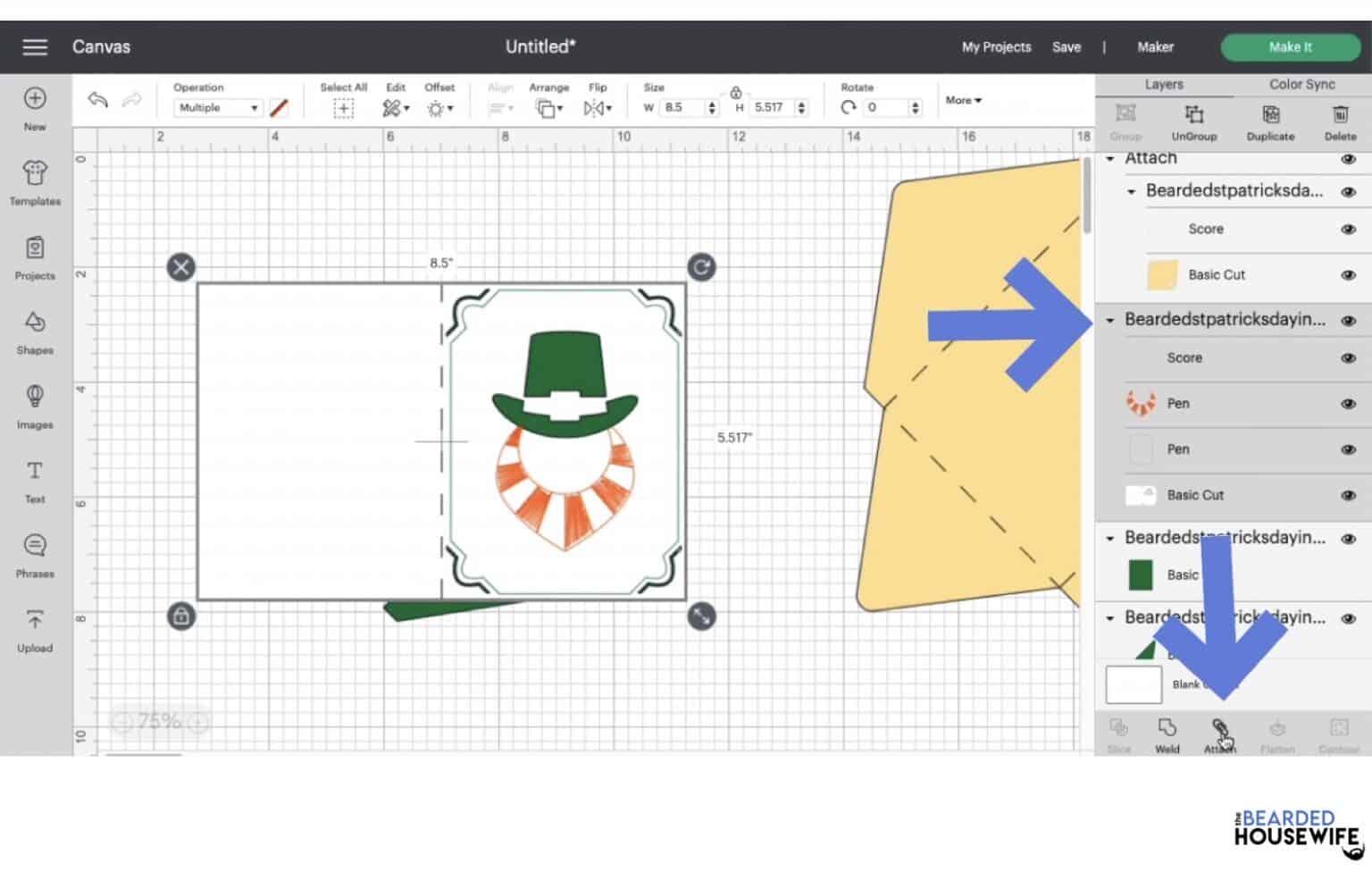 How to Make Leprechaun Beard Insert Cards - The Bearded Housewife