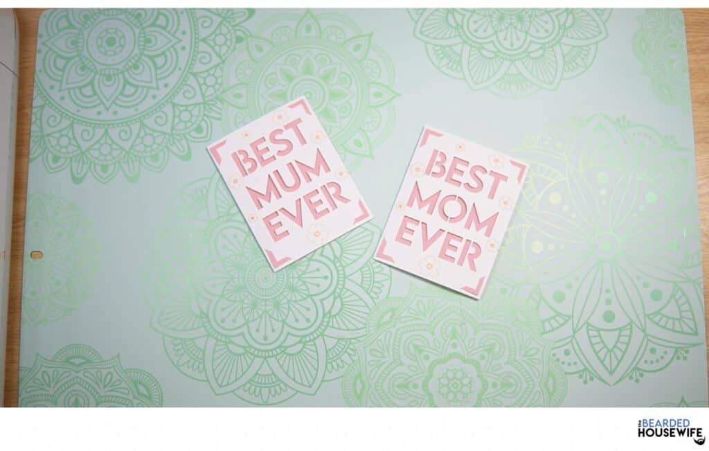 How to Make Best Mom Ever Insert Cards - The Bearded Housewife