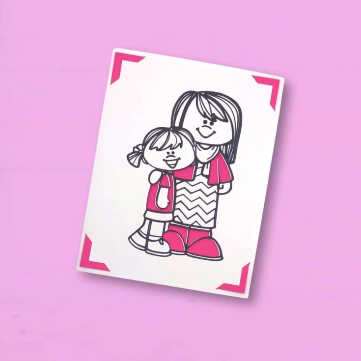 How to Make Cute Mom & Daughter Insert Cards - The Bearded Housewife
