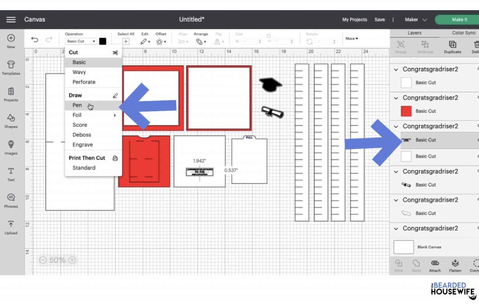 How to Make Graduation Slider Cards - The Bearded Housewife