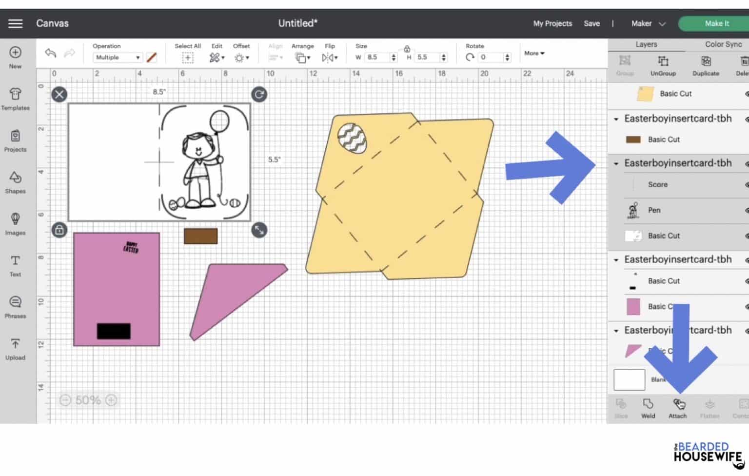 How to Make a Cute Easter Boy Insert Card - The Bearded Housewife