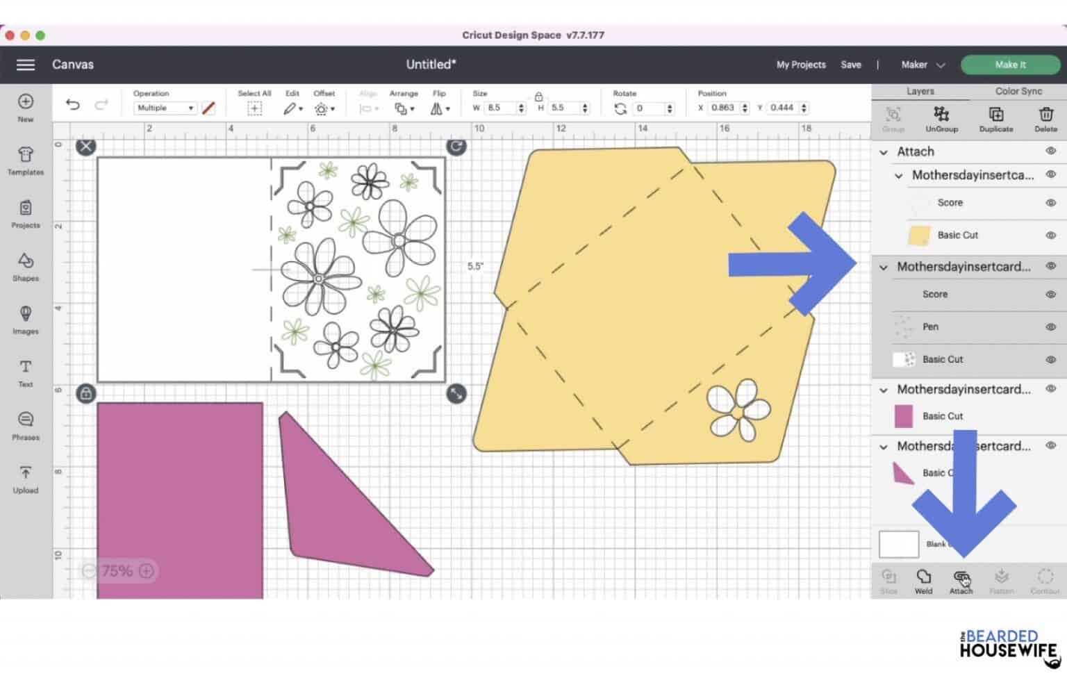 How to Make Flower Cutout Insert Cards - The Bearded Housewife
