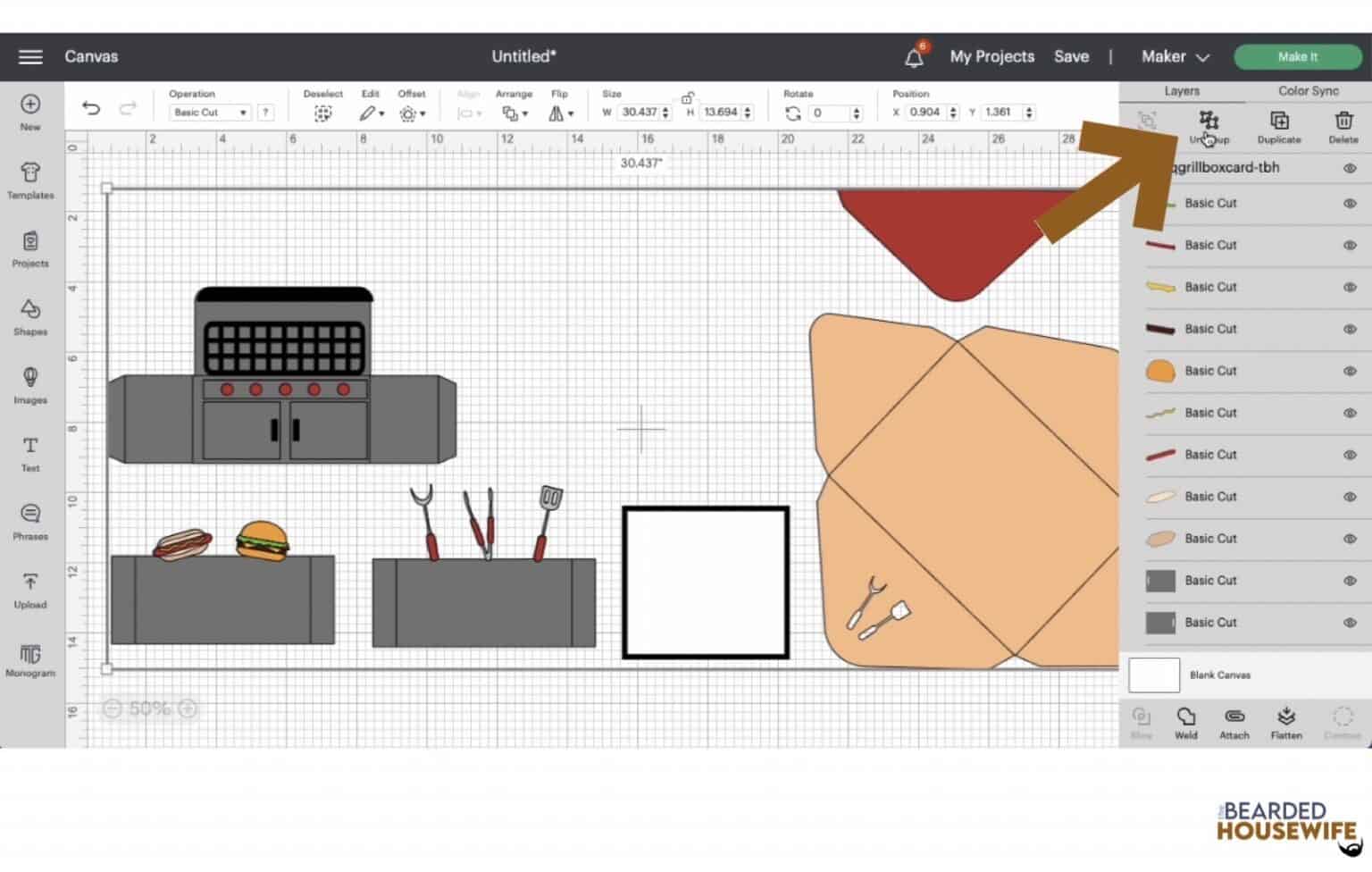 How to Make a BBQ Grill Box Card - The Bearded Housewife