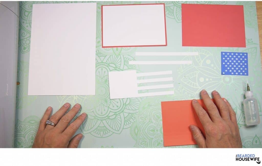 How to Make Layered American Flag Cards - The Bearded Housewife