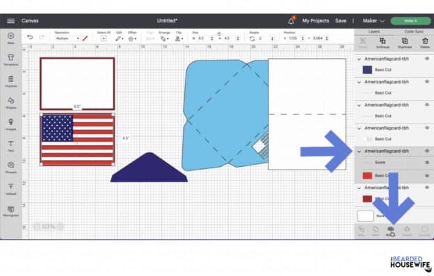 How to Make Layered American Flag Cards - The Bearded Housewife