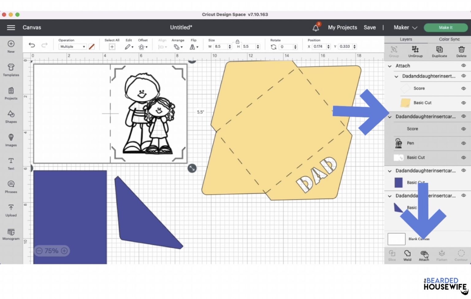 How to Make Dad & Daughter Insert Cards - The Bearded Housewife