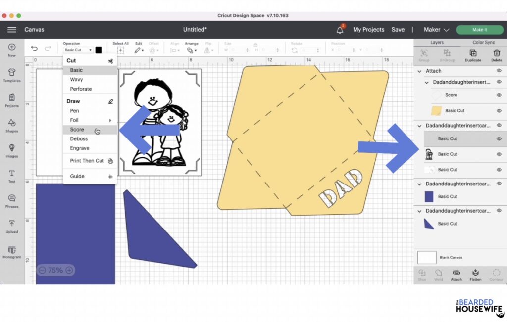 How to Make Dad & Daughter Insert Cards - The Bearded Housewife
