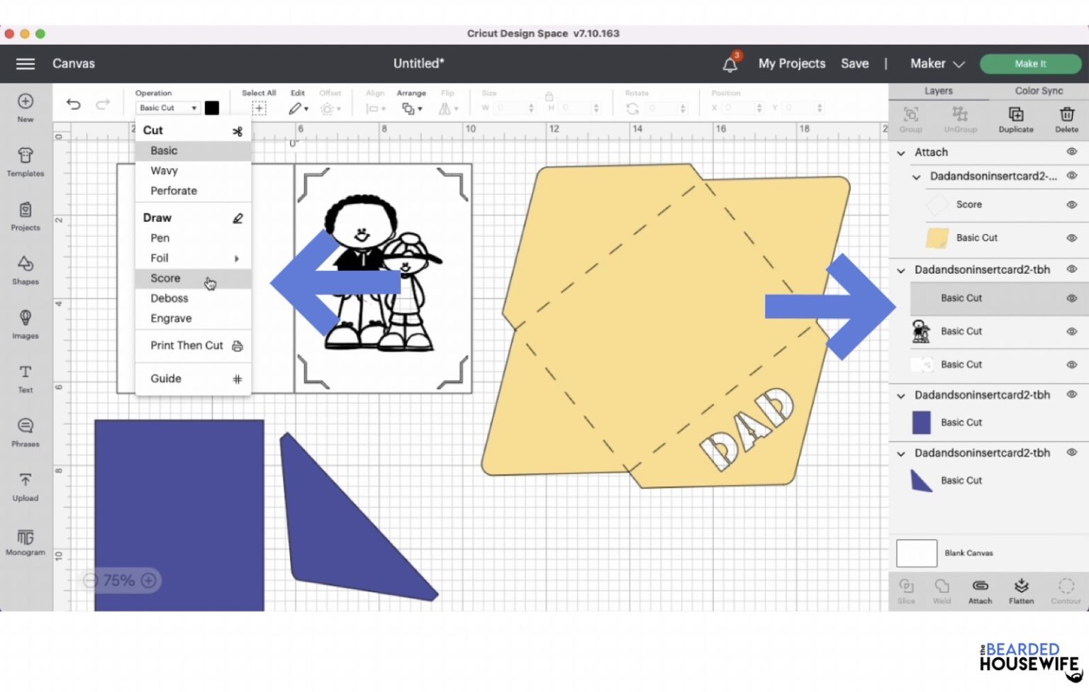 How to Make a Dad & Son Insert Card - The Bearded Housewife