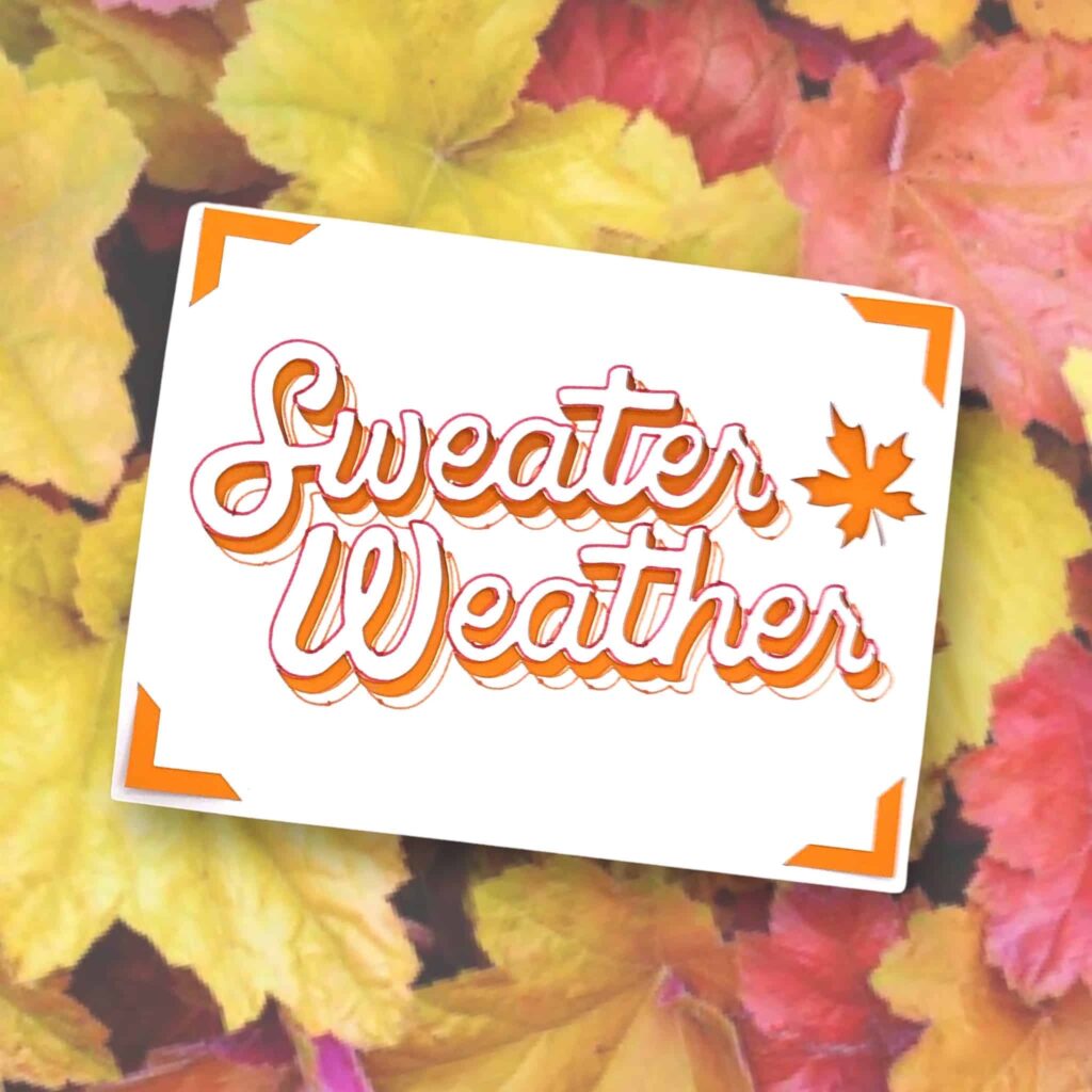 How to Make Sweater Weather Insert Cards - The Bearded Housewife