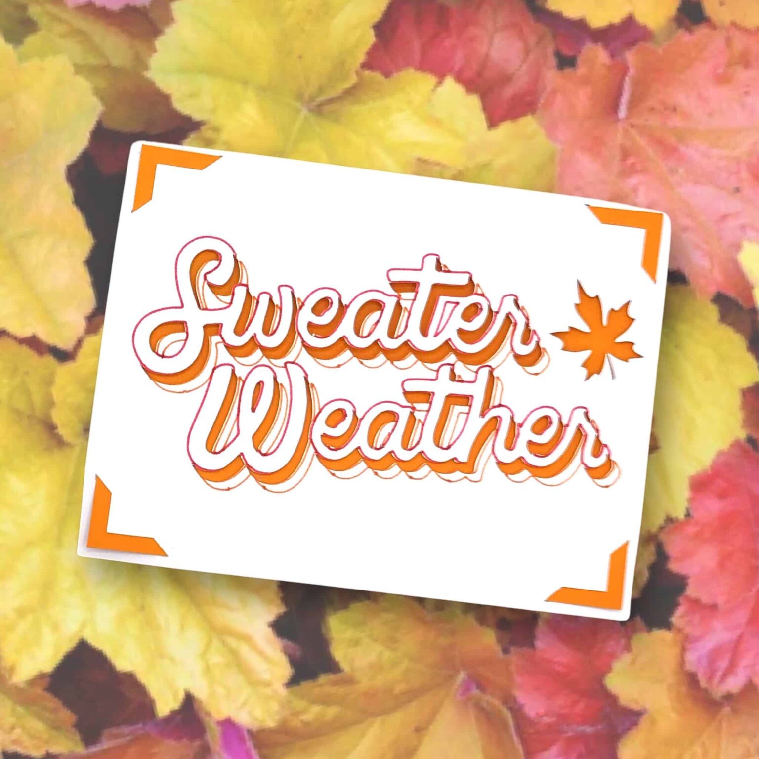 How to Make Sweater Weather Insert Cards - The Bearded Housewife