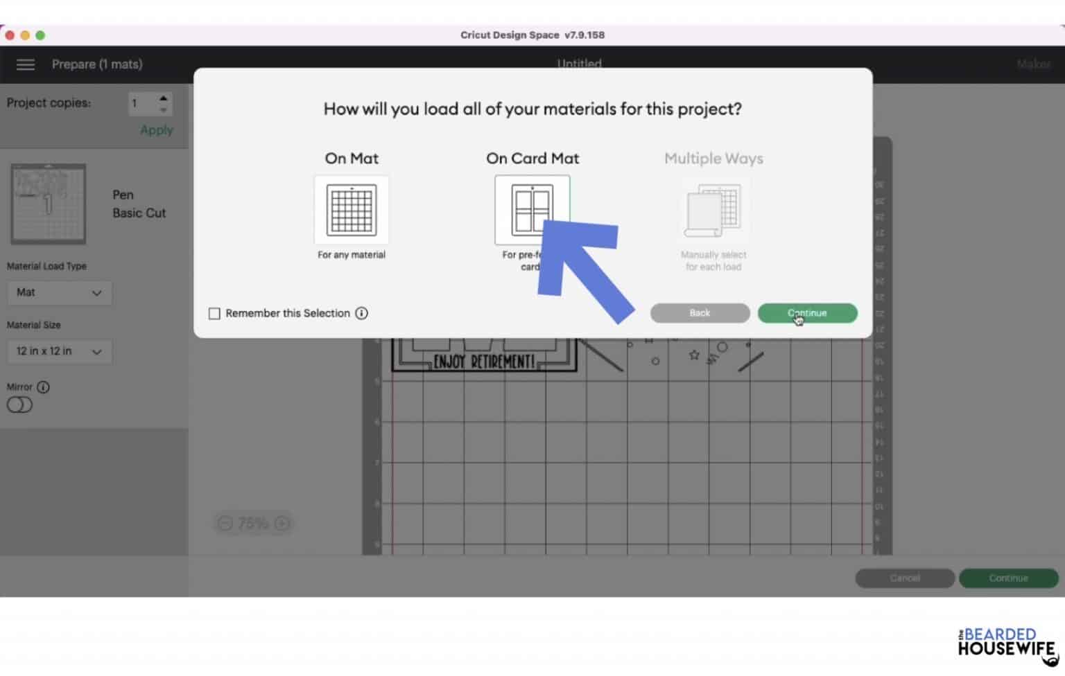 How to Use the Cricut 2x2 Card Mat - The Bearded Housewife