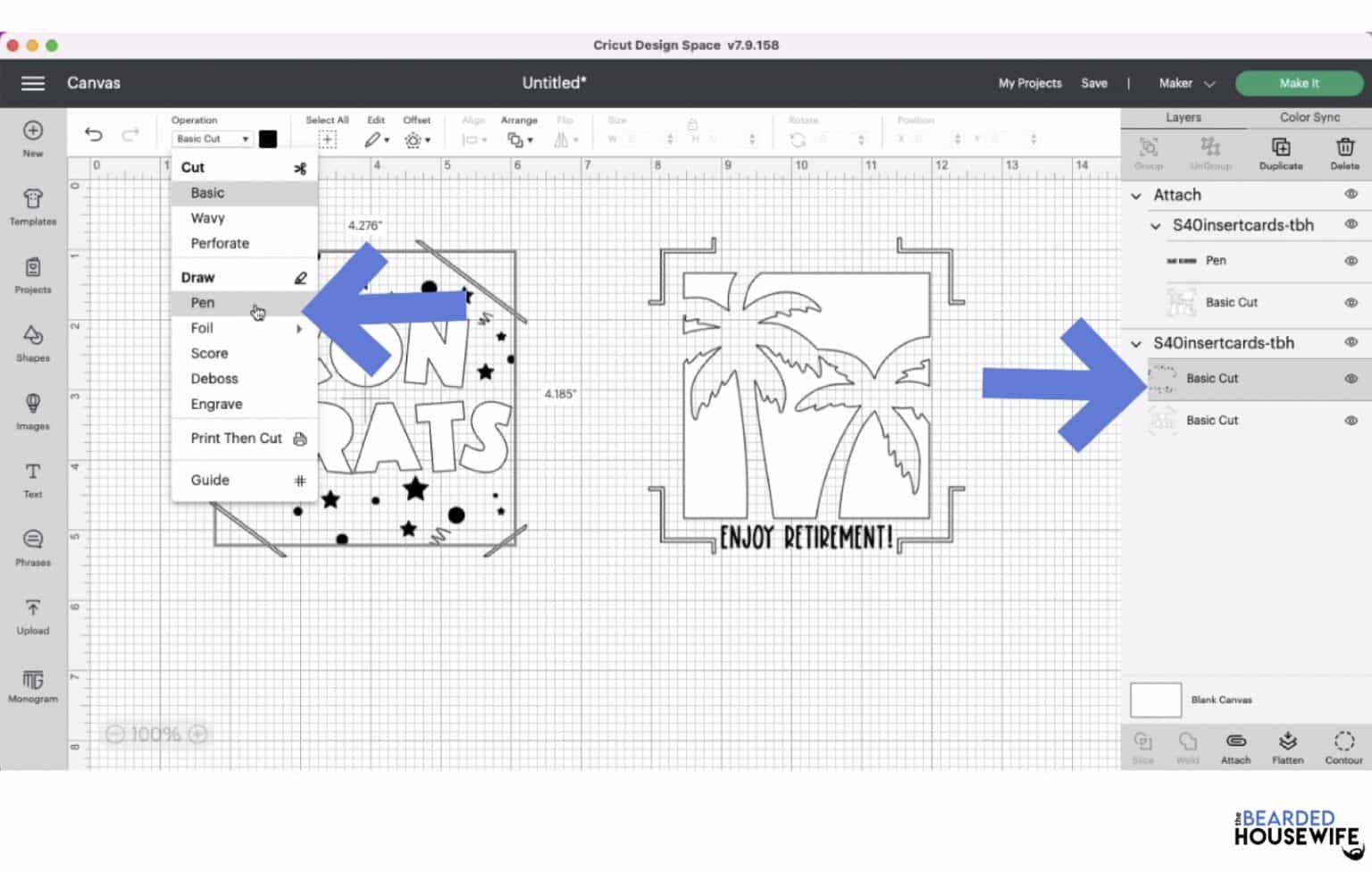 How to Use the Cricut 2x2 Card Mat - The Bearded Housewife