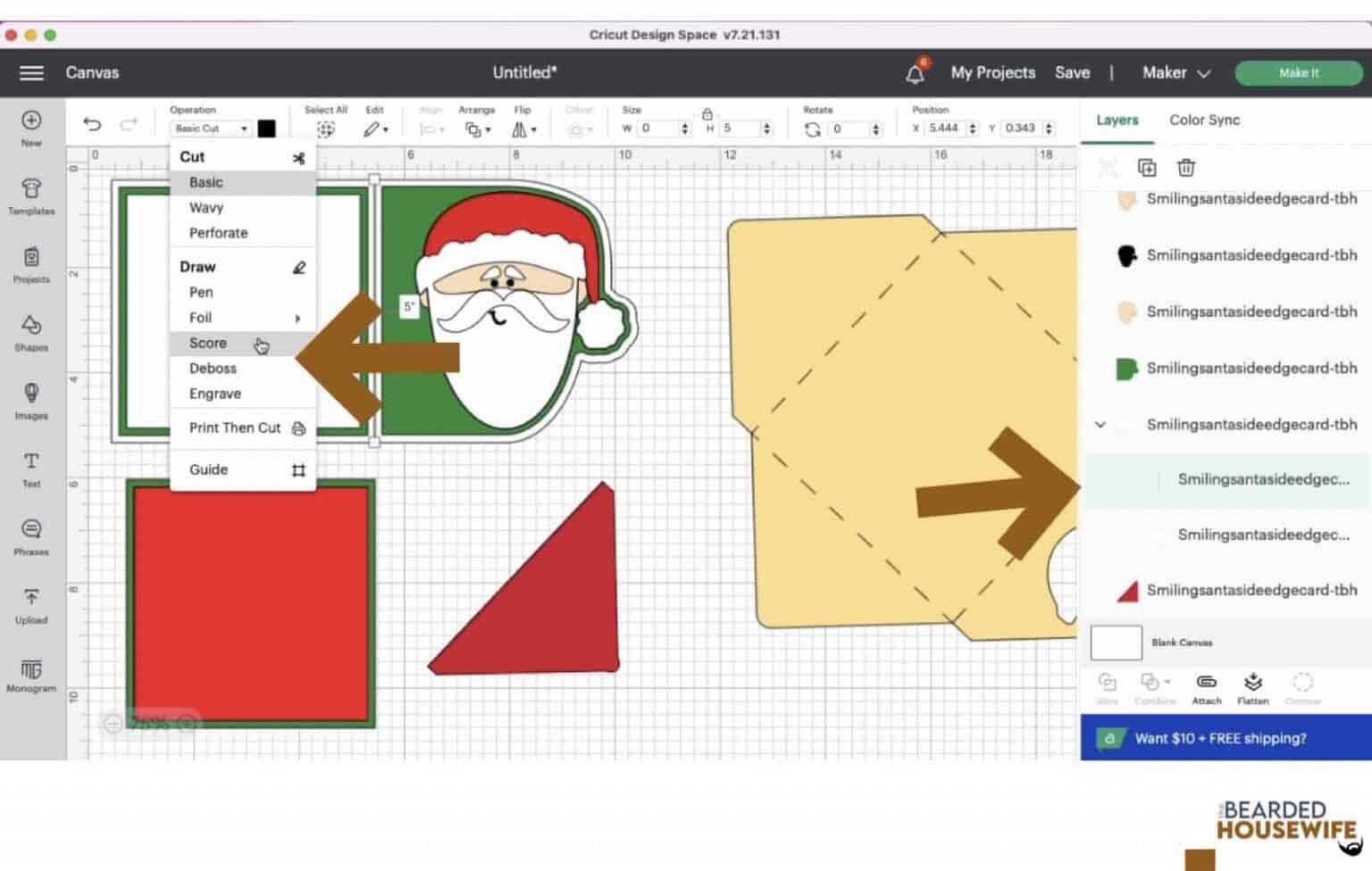 How to Make Santa Side Edge Cards - The Bearded Housewife
