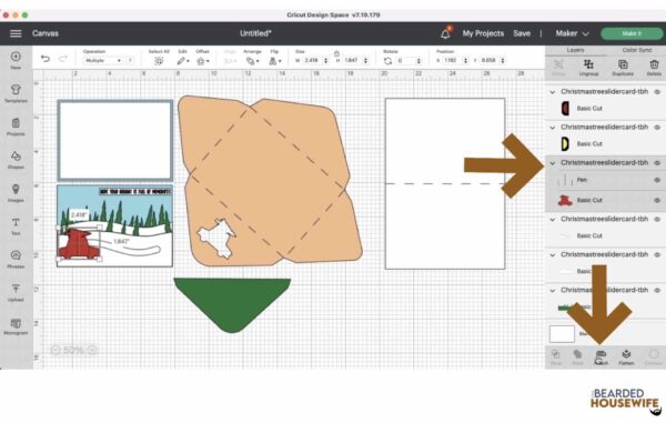How to Make Cute Christmas Slider Cards - The Bearded Housewife
